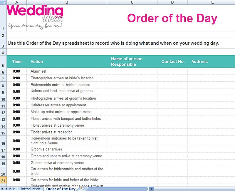Best Wedding Planning Spreadsheet Ideas Wedding Forward