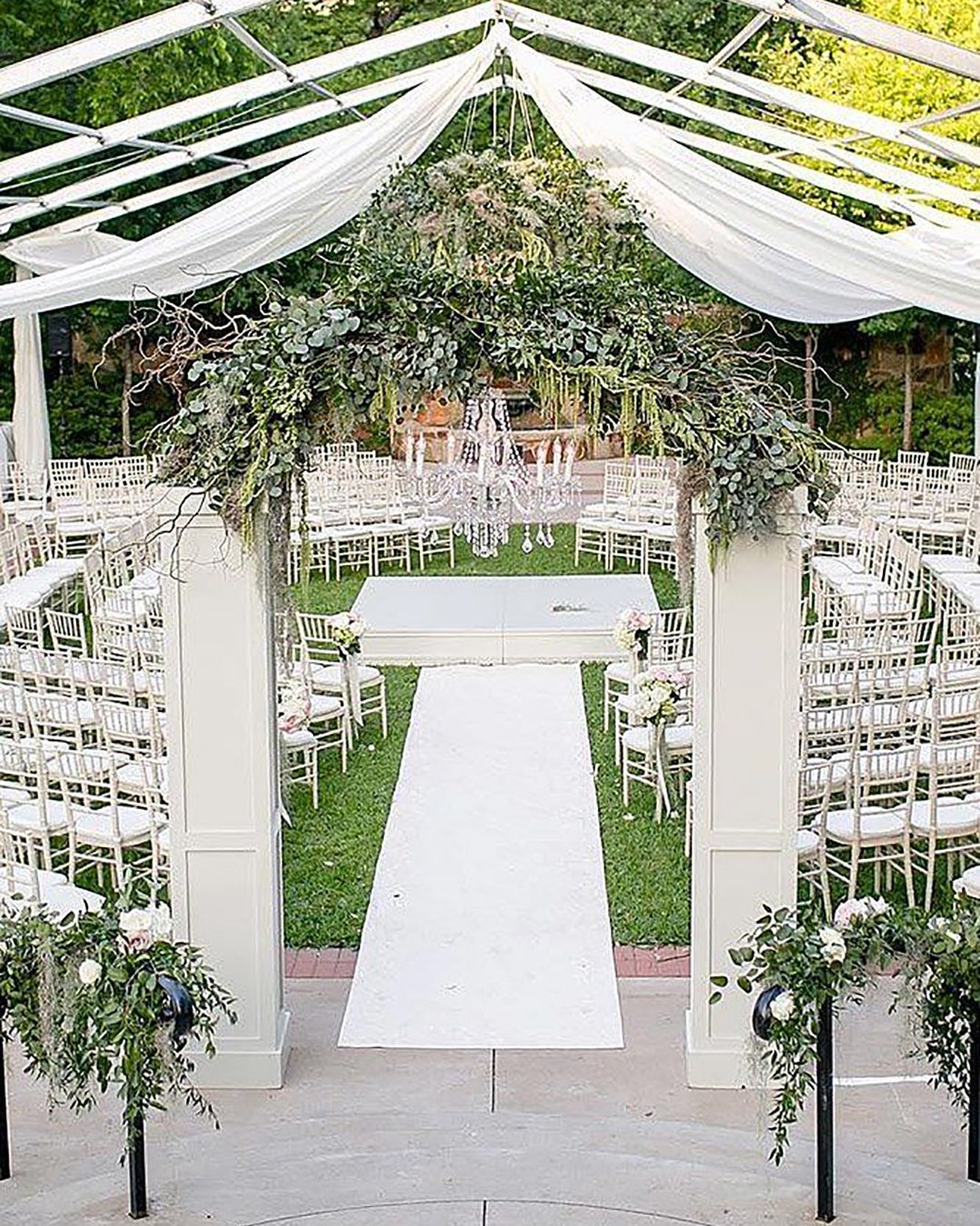 modern wedding decor all white wedding ceremony decor nicholsphoto