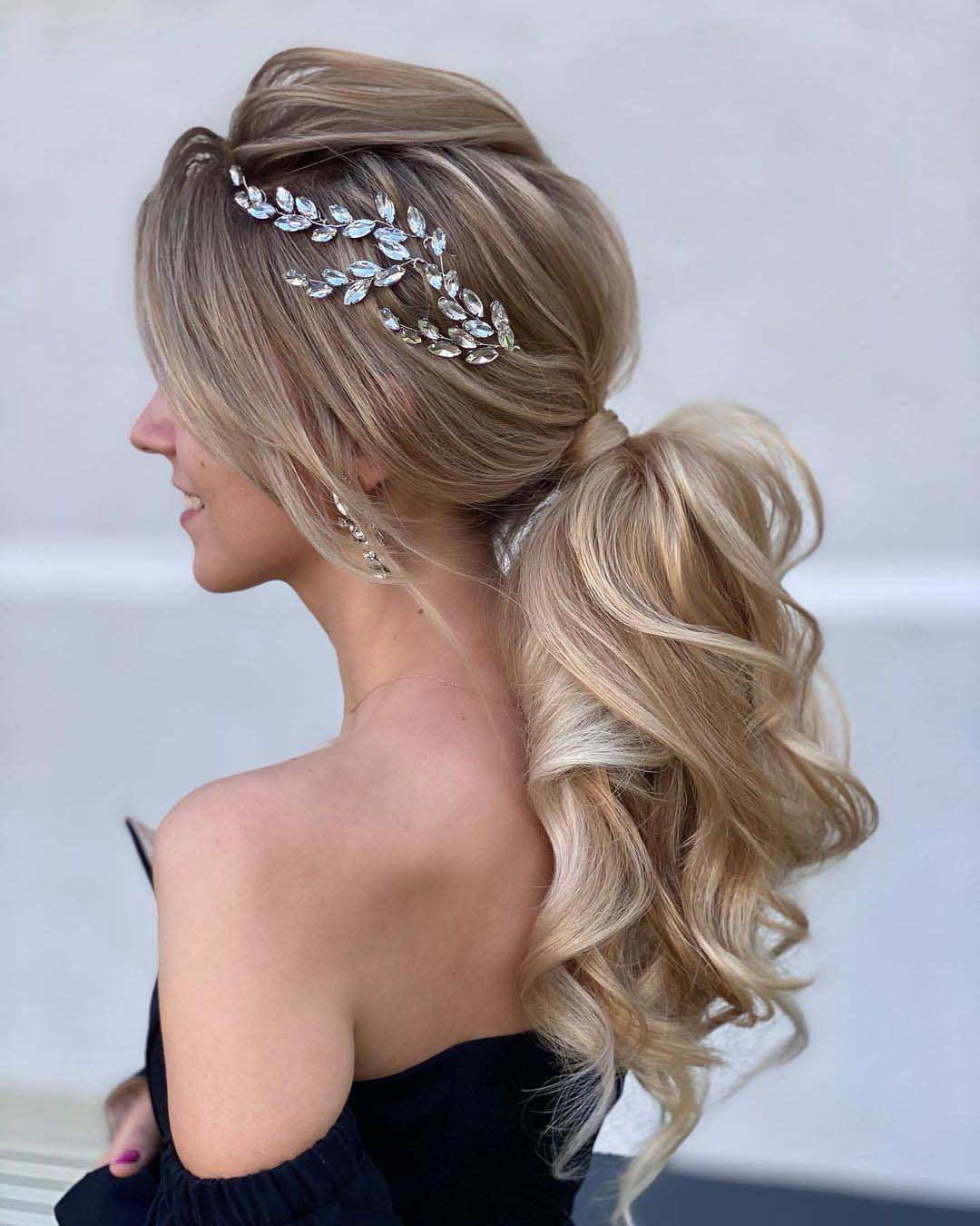 54 Modern Pony Tail Hairstyles Ideas For Wedding
