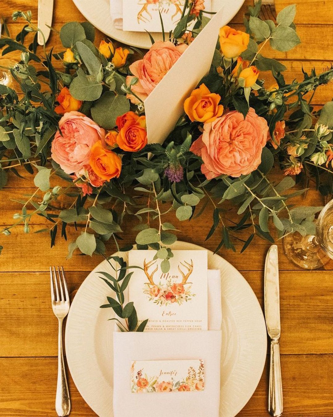 Coral Wedding Setting