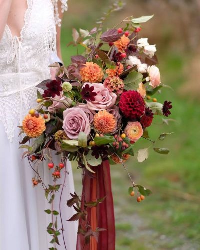 Rust Wedding Flowers: 18 Bouquets What Will Inspire You
