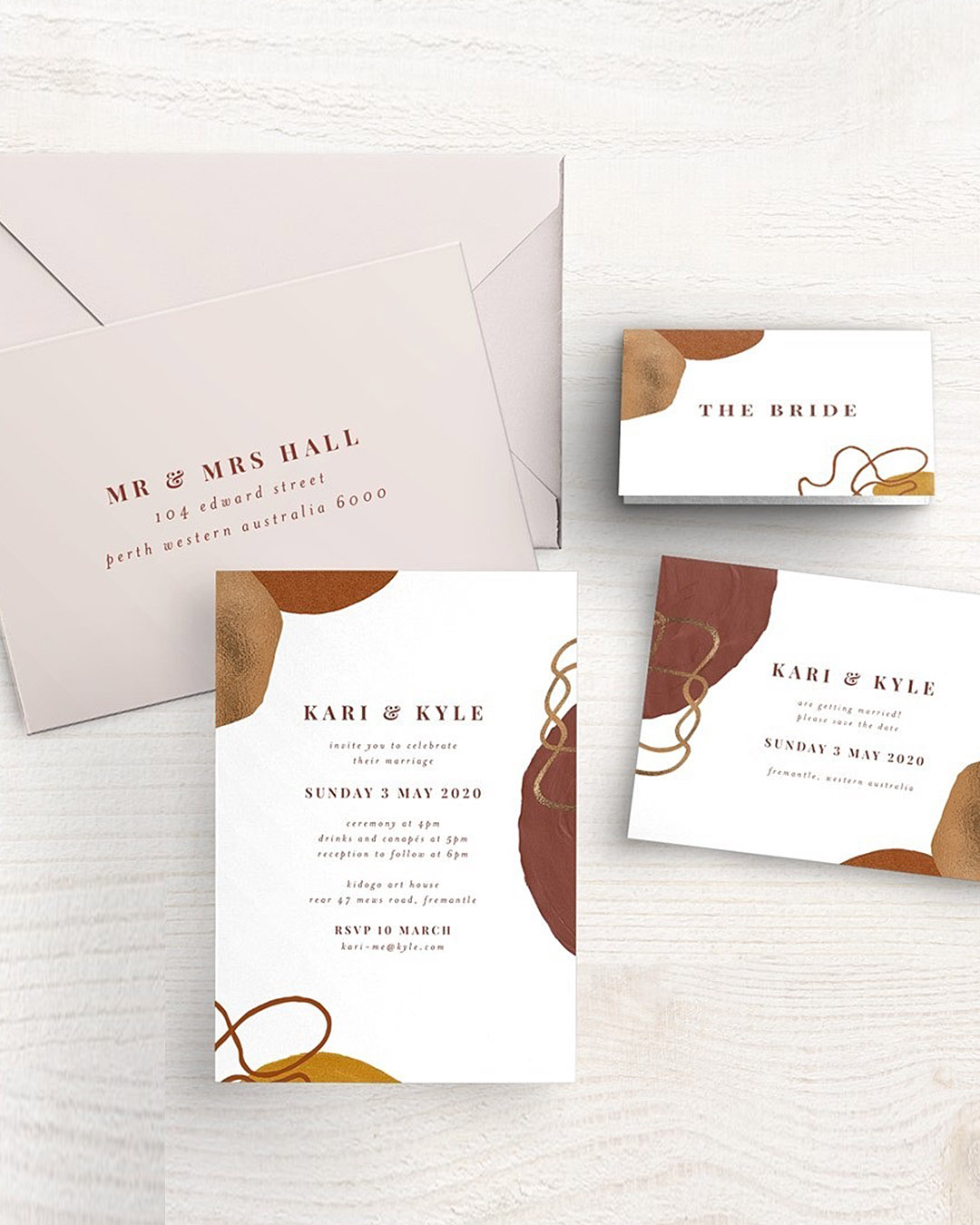 Rust Wedding Invitations: Depart From Tradition The Modern Way