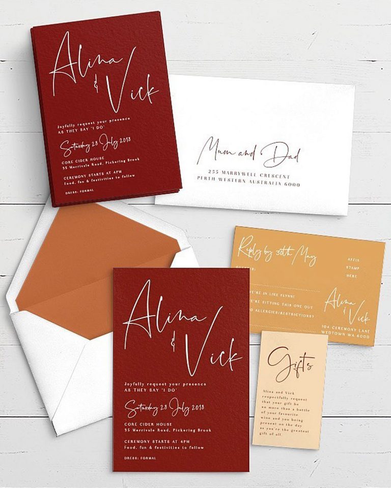 Rust Wedding Invitations: Depart From Tradition The Modern Way