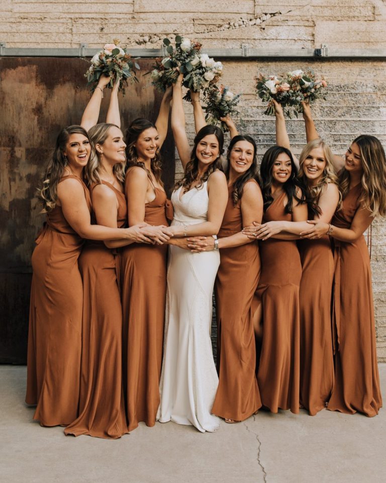 Rust Bridesmaid Dress Ideas— 16 Trendy Gowns + FAQs