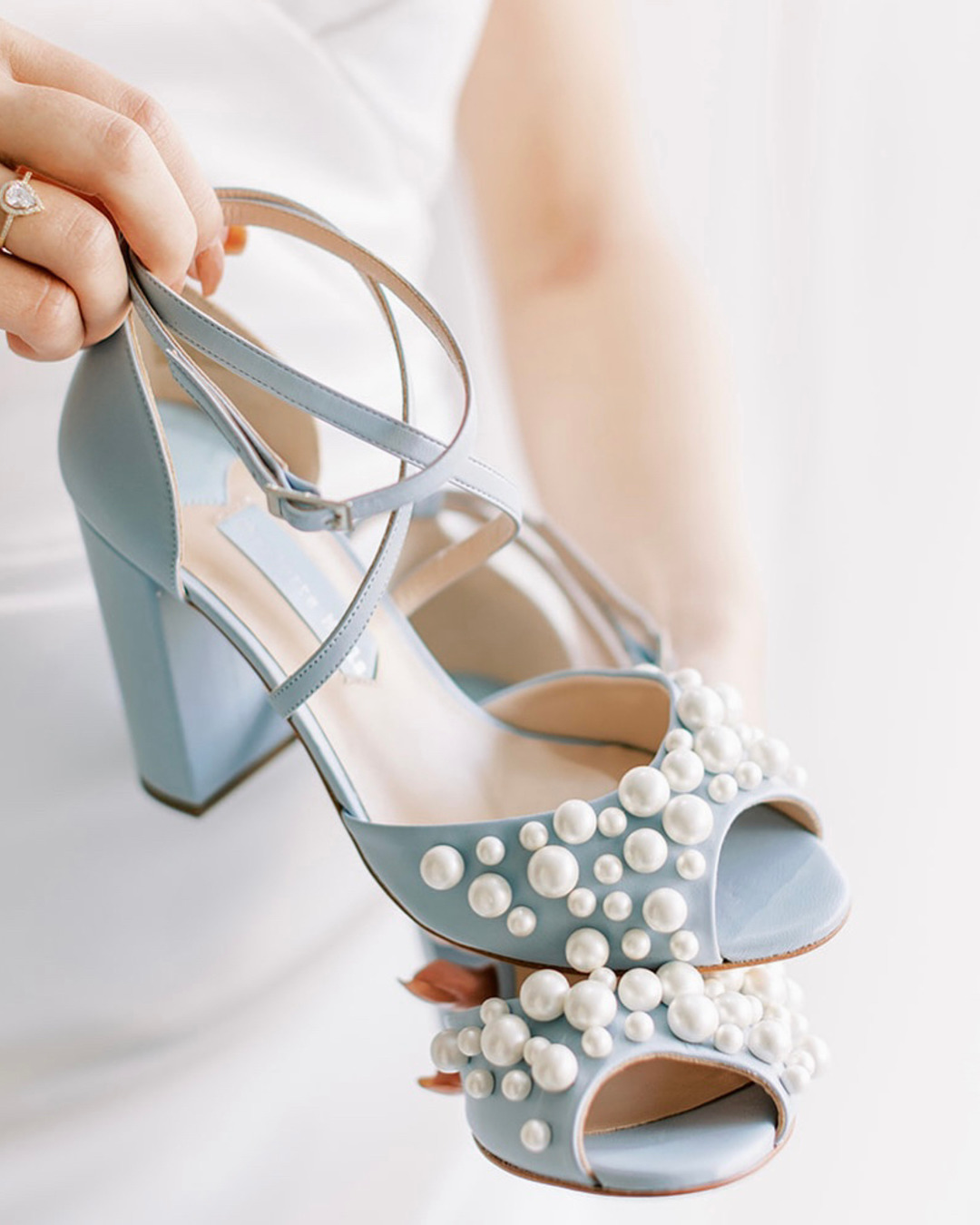 Blue High Heel Shoes Wedding