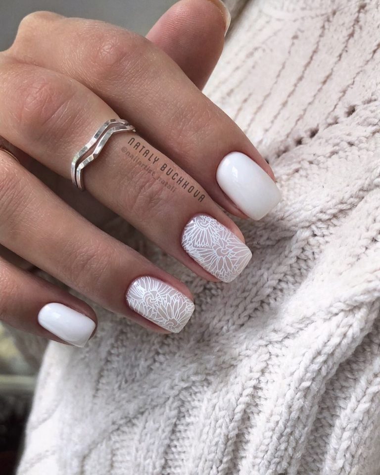 Lace Wedding Nails: 20 Ideas For Incoming Brides