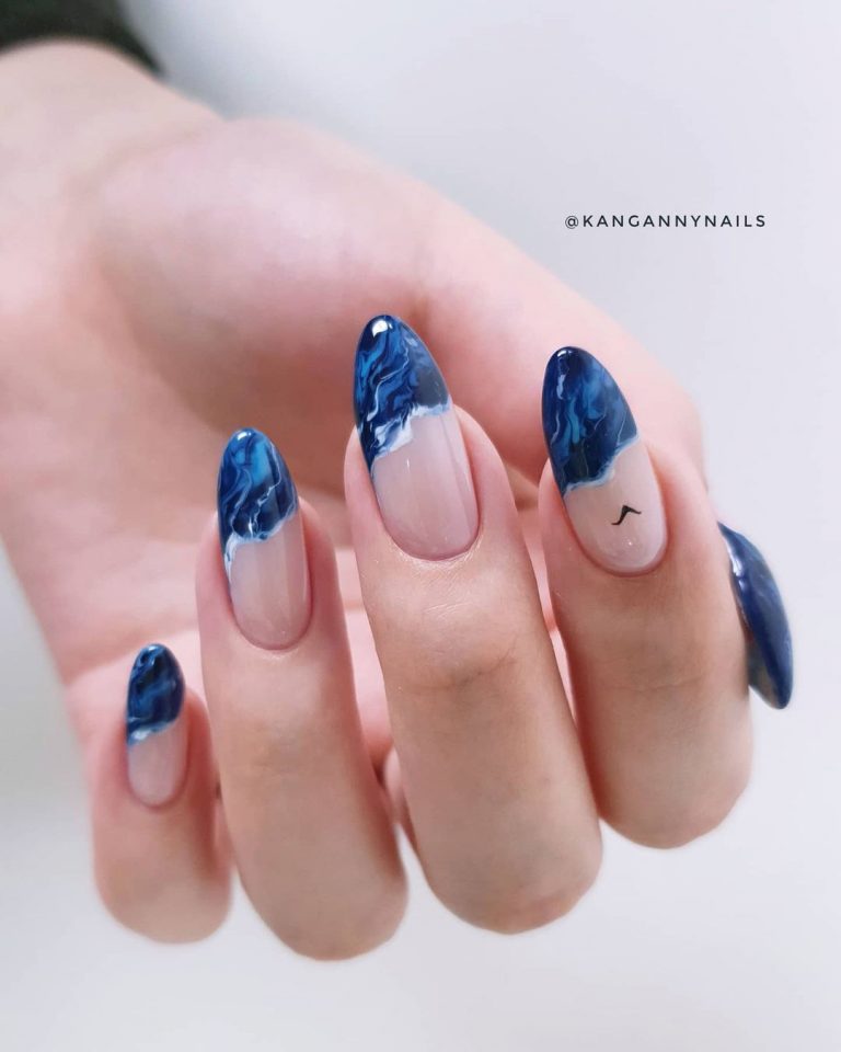 Blue Wedding Nails Designs Ideas 2023 For Your Inspiration