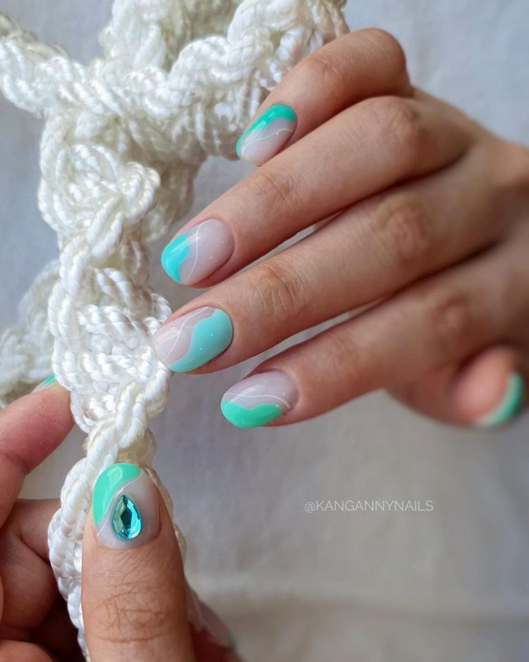 Blue Wedding Nails Designs Ideas 2023 For Your Inspiration