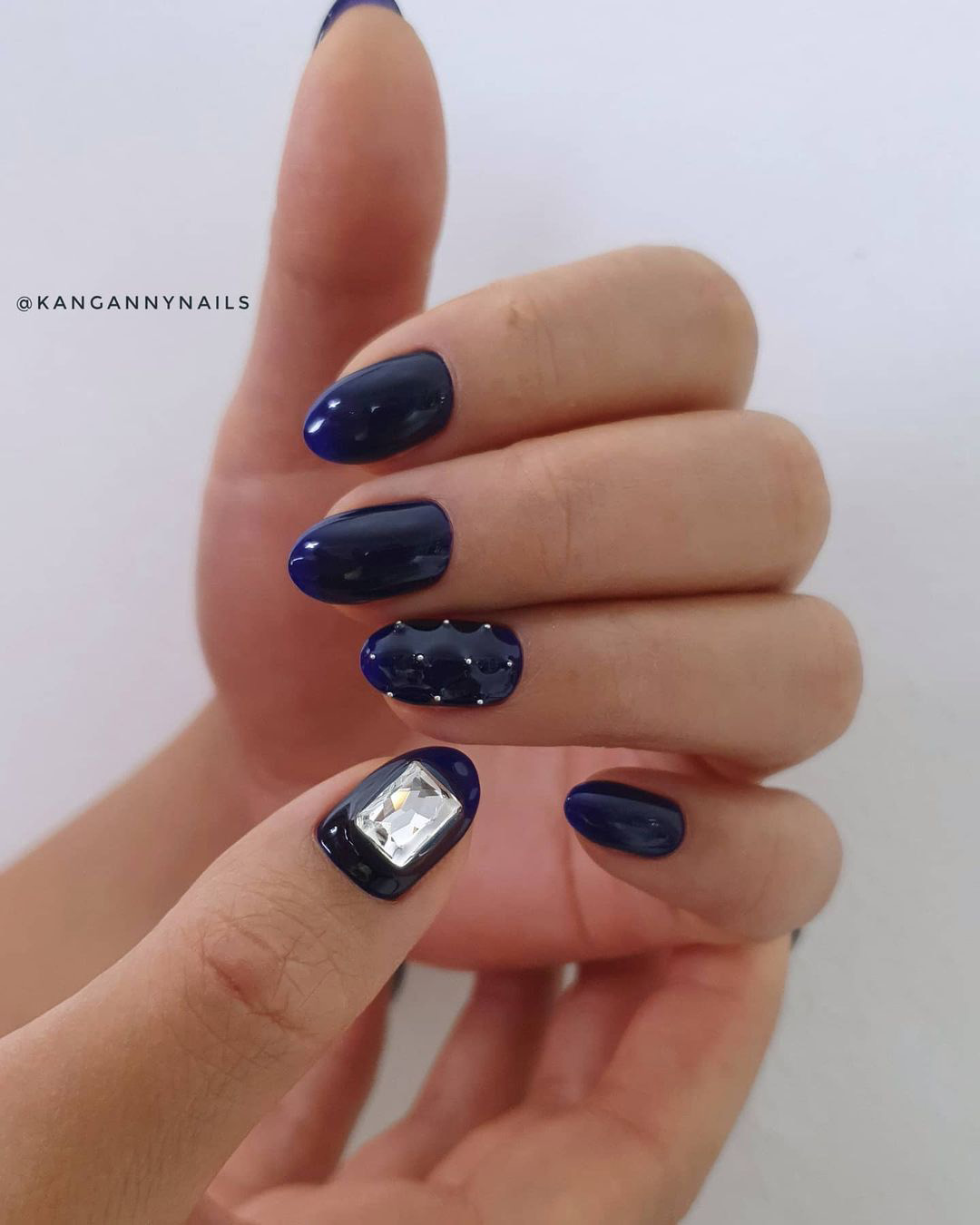 Navy Blue Wedding Nails Design Ideas For 2023